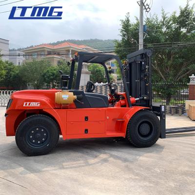 China Diesel Powered Forklift 12 Ton , Container Mast Forklift  With Fork Positioner for sale