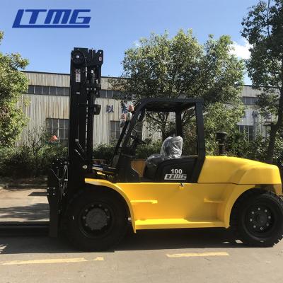 China Forklift specification 10 ton capacity diesel forklift with fork positioner for sale
