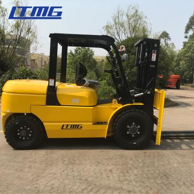 China 5000kg rated capacity diesel forklift truck with dual front tires for sale