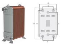 China Diagonal Flow Brazing Heat Exchanger Max 600KW For Industrial Chiller for sale