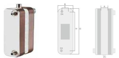 China 3in1 Brazed Type Heat Exchanger for sale