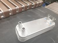 China Customized Chevron Plate Design Copper / Stainless Steel Brazed Heat Exchanger For Heating And Colding for sale