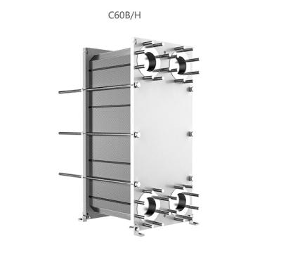 China Chocolate Factory Chevron Plate Design Copper / Stainless Steel Brazed Heat Exchanger for sale