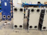 China Customized Chevron Plate Brazed Copper Stainless Steel SAE Flanged Heat Exchanger with Male Thread Connections for sale