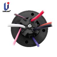 China Fixed Twist Lock Dimmable Receptacle 5P 7P Curved Contact Plate 5/7 Pin Options for sale