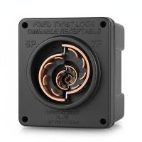 China Fixed Twist Lock Dimmable Receptacle 5P 7P Curved Contact Plate 5/7 Pin Options for sale