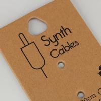 China Customized Printing Natural Kraft Paper Cardboard Hanger Display Tag For Cables for sale