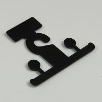 China PP Custom Plastic Hangers Black With Gold Logo For Suspenders for sale