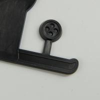 China PP Custom Plastic Hangers Black With Gold Logo For Suspenders for sale