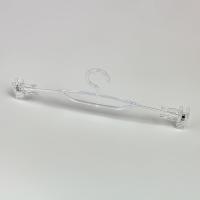 China Transparent Plastic Lingerie Hangers PS Material Custom Logo Printing for sale