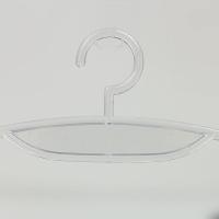 China Transparent Plastic Lingerie Hangers PS Material Custom Logo Printing for sale