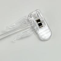 China Transparent Plastic Lingerie Hangers PS Material Custom Logo Printing for sale