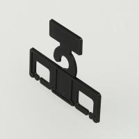 China Custom Sticker Label Black Plastic Suspender Hanger PP Custom Printing for sale