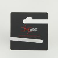 China Black Cardboard Paper Hanging Card Hanger For Hanging Sports Socks Gloves for sale