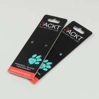 China Custom Design Full Color Printing Thick Board Paper Hanger For Pet Dog Collars for sale