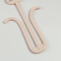 China Naked Pink Custom Logo Printing Plastic Shoes Hanger For Women's Footwear for sale