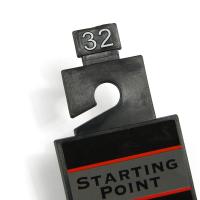 China Printed Sticker Label Custom Logo Plastic PE Black Belt Hanger for sale