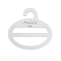 China Custom White Round Cardboard Hanger Kraft Paper Hangers For Scarf / Tie / Clothes for sale