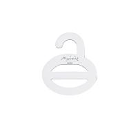 China Custom White Round Cardboard Hanger Kraft Paper Hangers For Scarf / Tie / Clothes for sale