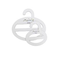 China Custom White Round Cardboard Hanger Kraft Paper Hangers For Scarf / Tie / Clothes for sale