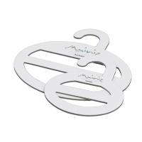 China Custom White Round Cardboard Hanger Kraft Paper Hangers For Scarf / Tie / Clothes for sale