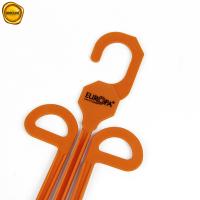 China Customized Logo Orange Plastic Hanger For Shoes/ Slippers for sale