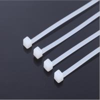 China Self Locking White Nylon Cable Ties 3.6mmX200mm Nylon 66 Cable Ties for sale