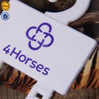 China 58mm*159mm White Belt Plastic Hanger With Two Hooks for sale