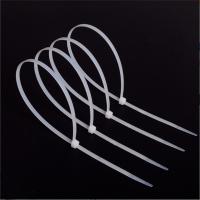 China Self Locking White Nylon Cable Ties 3.6mmX200mm Nylon 66 Cable Ties for sale
