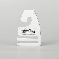 China 60mmx90mm Black Logo Cardboard Hangers Matt Finish Tie Holder Hanger for sale