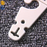 China 45mmx80mm White Plastic PP Belt Display Hooks With Black Printing for sale