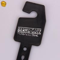 China 35x140mm Personalized Black Plastic Hangers Customized Thick for sale