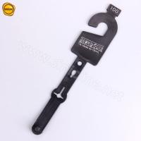 China Silver Foil Embossed Logo Plastic Belt Hangers For Leather Belt for sale