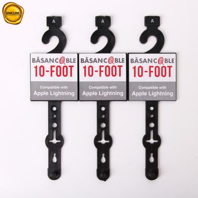 China 52mmx158mm Anti Slip Plastic Belt Hanger With Sticker for sale