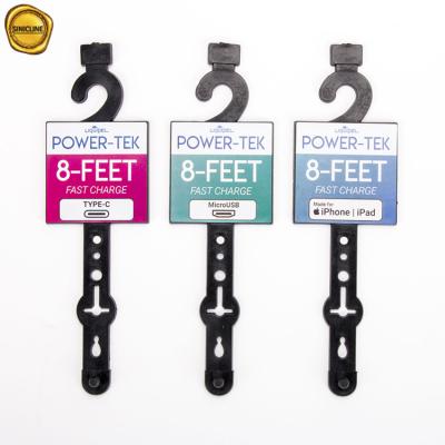 China OEM Non Slip 2mm Thick Plastic Belt Hooks For Display for sale