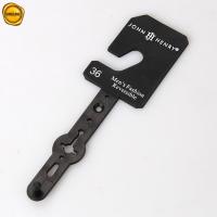 China Embossed Logo PE Plastic Belt Hangers 35mm*140mm for sale