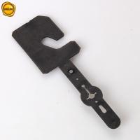 China Embossed Logo PE Plastic Belt Hangers 35mm*140mm for sale
