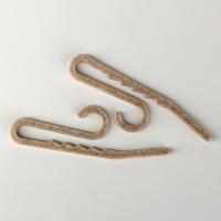 China Natural Color Biodegradable Single Plastic Sock Hooks 2mm Thick for sale