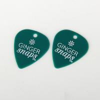 China Leaf Shape Dark Green Small Plastic Hooks For Packaging for sale