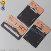 China 3mm Thick Stiff Cardboard Product Hangers Wallet Bag Display Hanger for sale