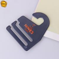 China 6*9CM Custom Black Neck Tie PE Hangers Double Support Arms for sale
