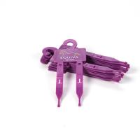 China ODM Purple Plastic Belt Hangers With Two Tails For Horse Equipment for sale