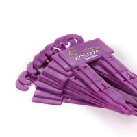 China ODM Purple Plastic Belt Hangers With Two Tails For Horse Equipment for sale