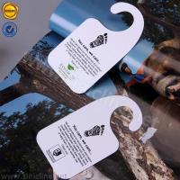 China ODM 250gsm Diy Sample Header Cards 12*20cm Door Knob Message Hangers for sale