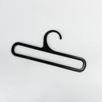 China Eco Recyclable Black Rectangle Plastic Scarf Hangers 16.5cm*13cm for sale