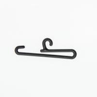 China 105*23mm Embossed Logo Black Plastic Sock Hangers Wide Application for sale