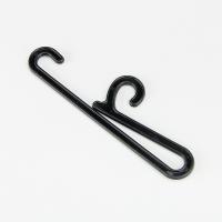 China 105*23mm Embossed Logo Black Plastic Sock Hangers Wide Application for sale