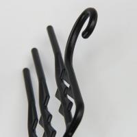 China 102mmx22mm Custom 3 Legs Black Plastic Clothes Hanger For Socks for sale