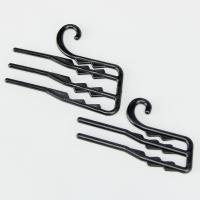China 102mmx22mm Custom 3 Legs Black Plastic Clothes Hanger For Socks for sale