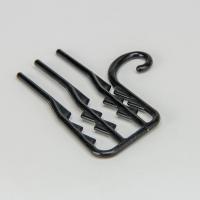 China 102mmx22mm Custom 3 Legs Black Plastic Clothes Hanger For Socks for sale